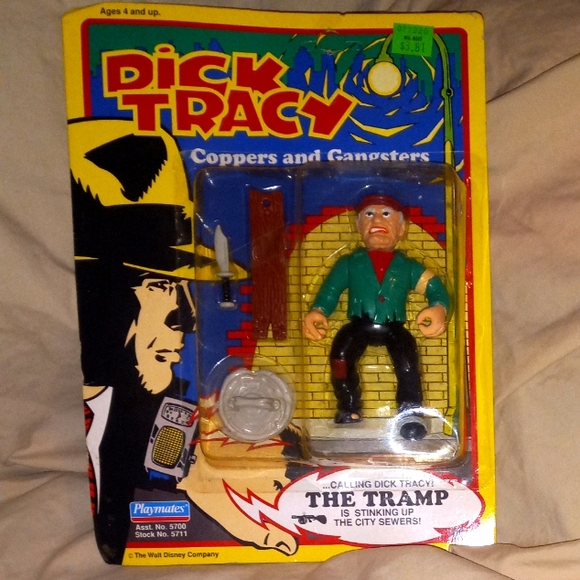 Disney | Other | Vintage Dick Tracy Steve The Tramp Action Figure 99 ...